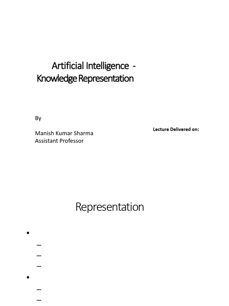 5 Knowledge Representation | PDF | Knowledge Representation And Reasoning | First Order Logic