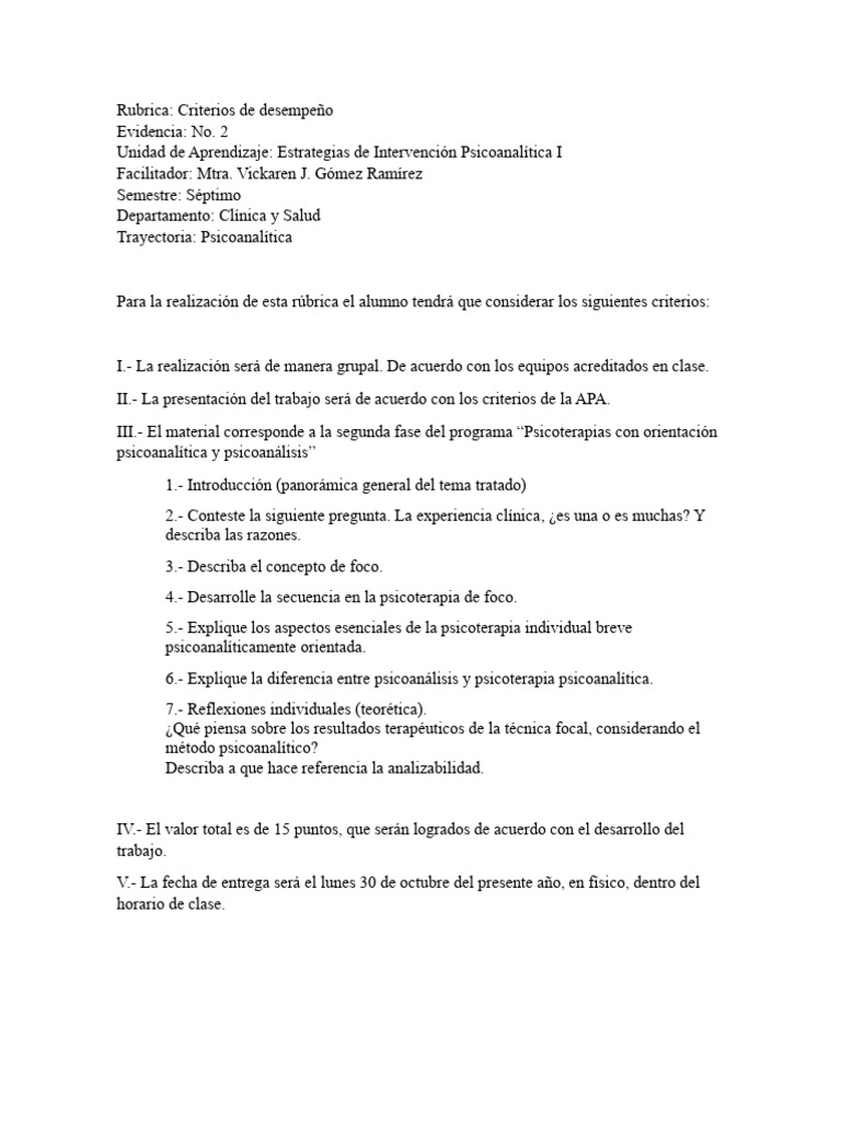 Rubrica 2 - EDIPI | PDF