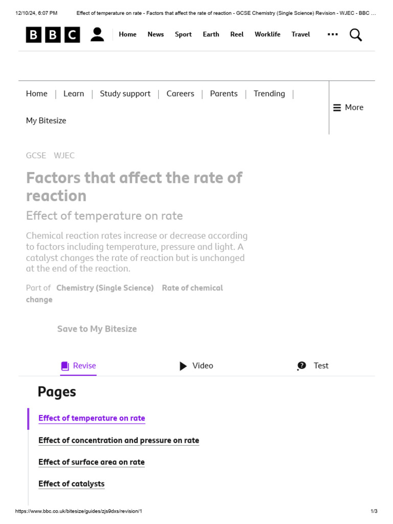 Effect of Temperature on Rate - Factors That Affect the Rate of ...