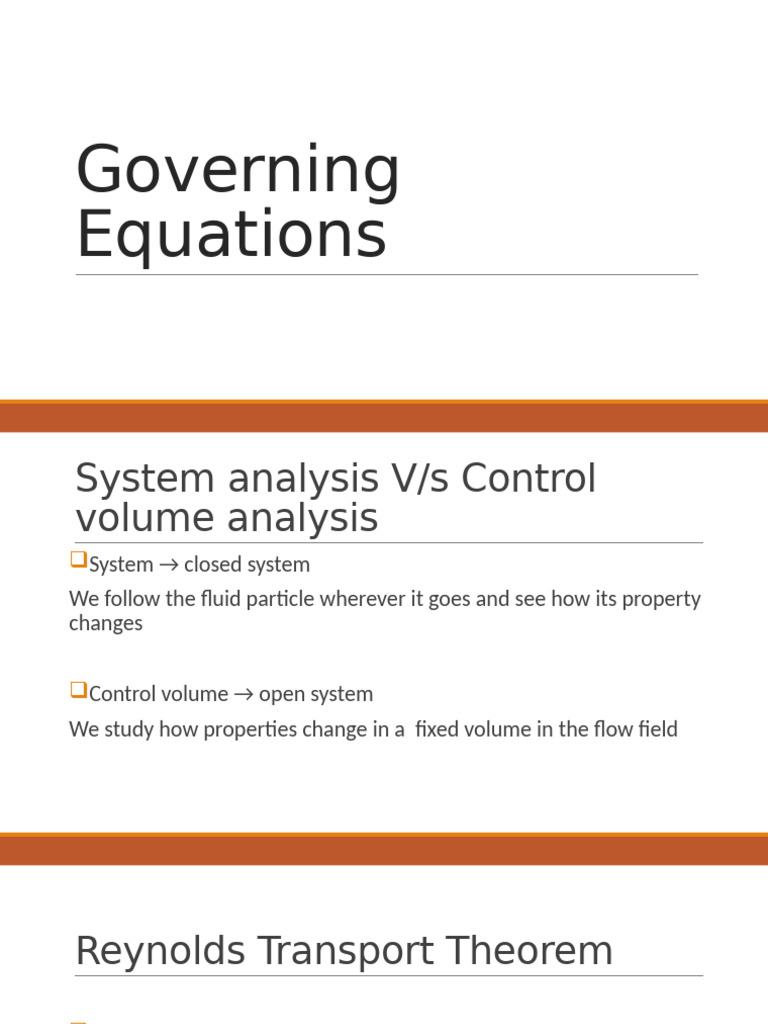 03 - Reynolds Transport Theorem | PDF