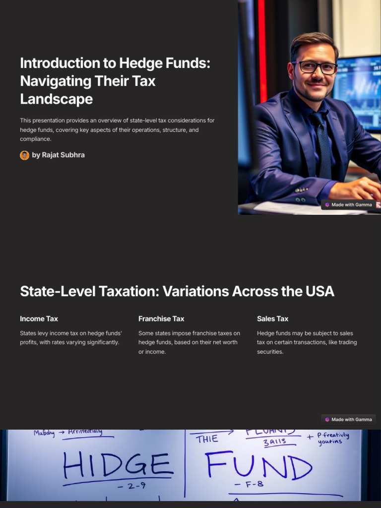 Introduction To Hedge Funds Navigating Their Tax Landscape | PDF ...