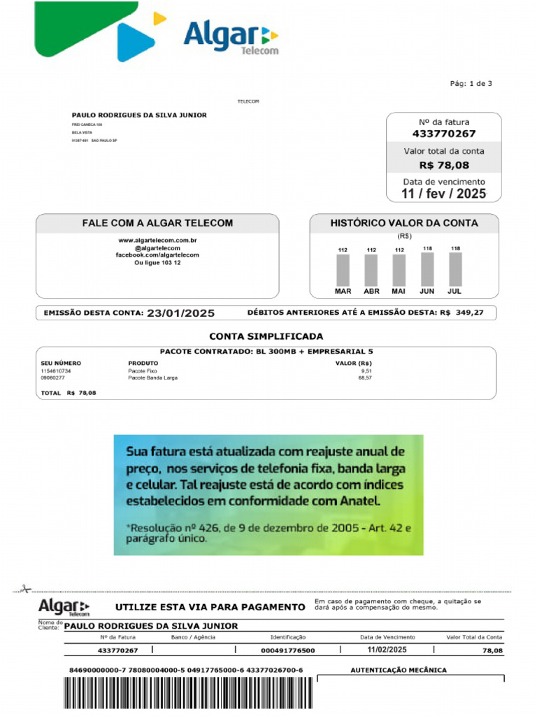 Comprovante de residencia | PDF