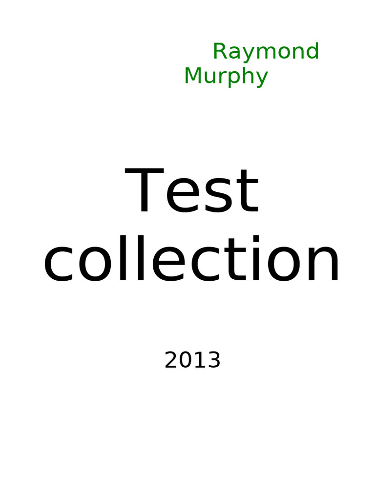 Raymond Murphy Test Collection PDF | PDF