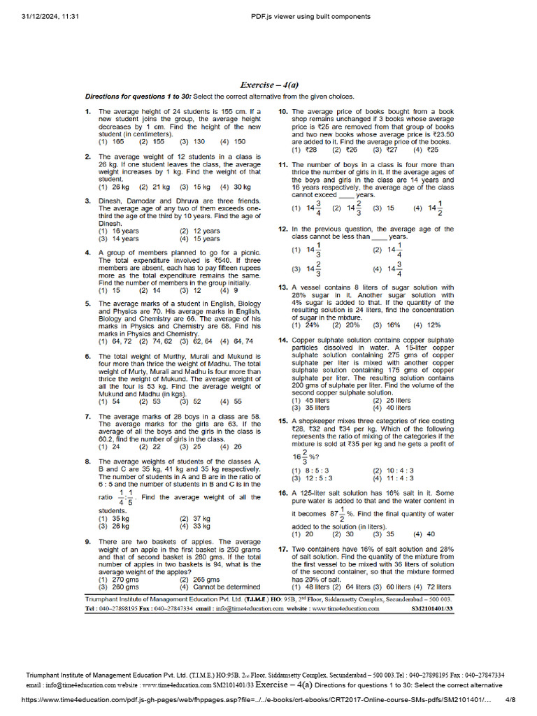Lecture 5- Averages, Mixtures and Allegations and Si-ci | PDF | Interest
