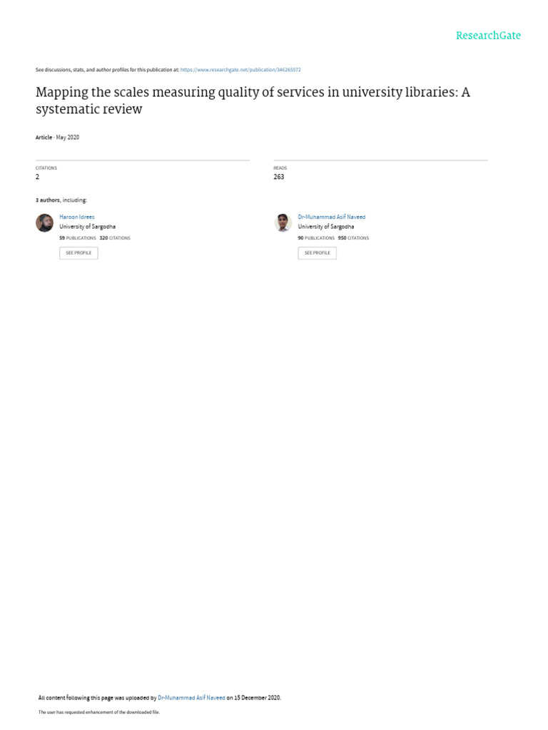 Quality Measurement in University Libraries | PDF | Sampling ...