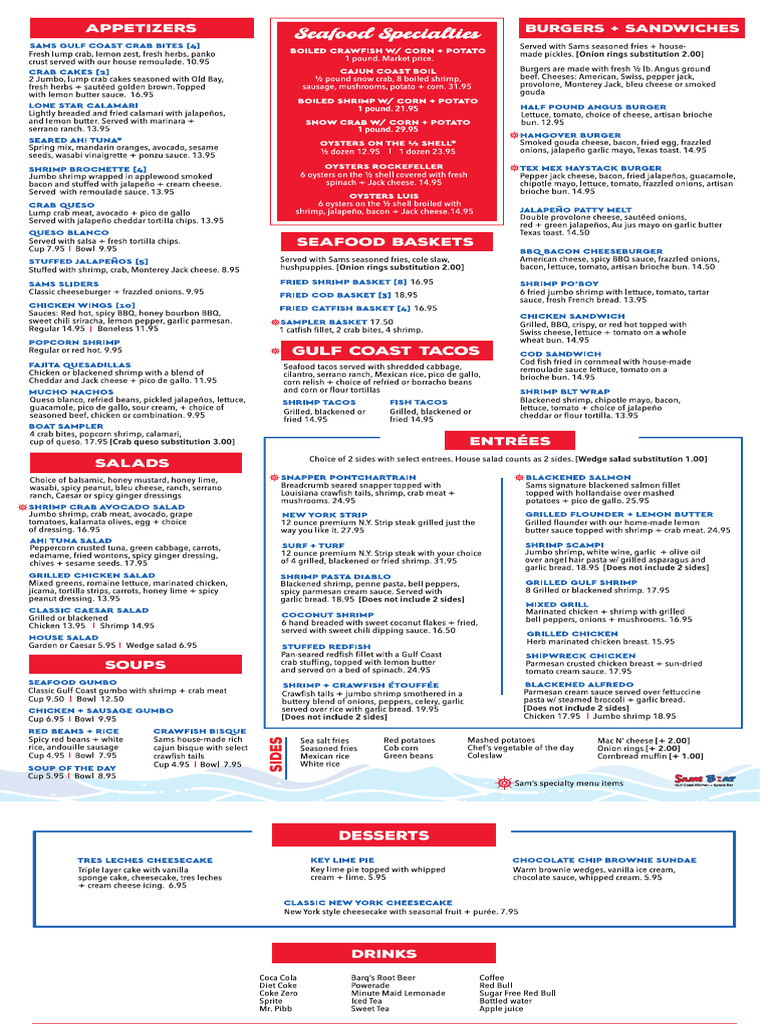 Seabrook Dinner Menu V2 | PDF