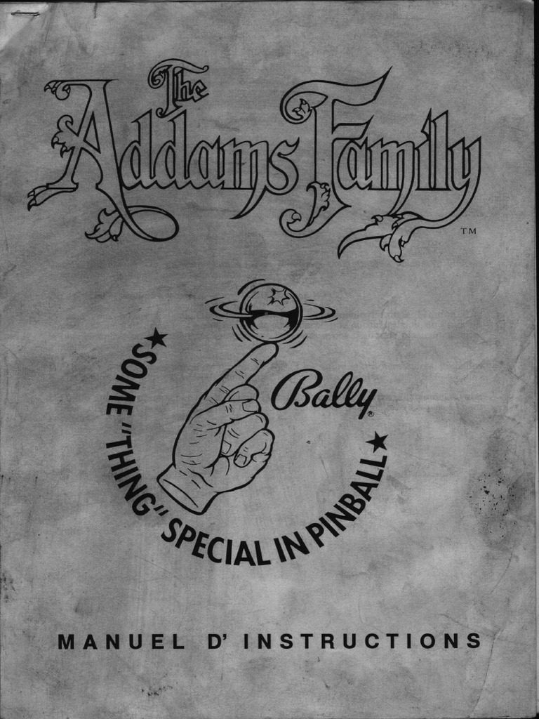 Bally 1992 The Addams Family Full Operations Manual French | PDF