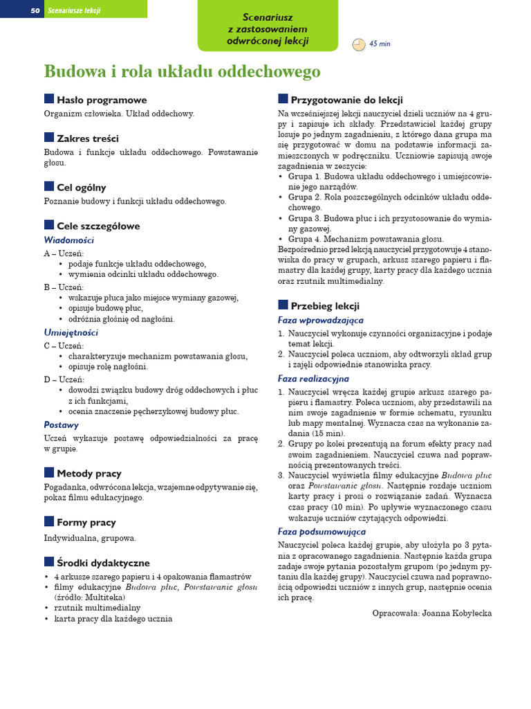 scenariusz-budowa-i-rola-ukladu-oddechowego | PDF