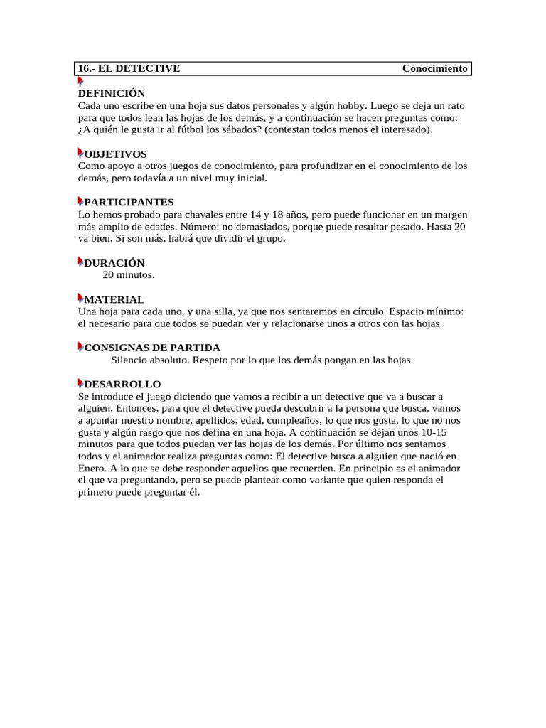 16 Conocimiento El Detective | PDF