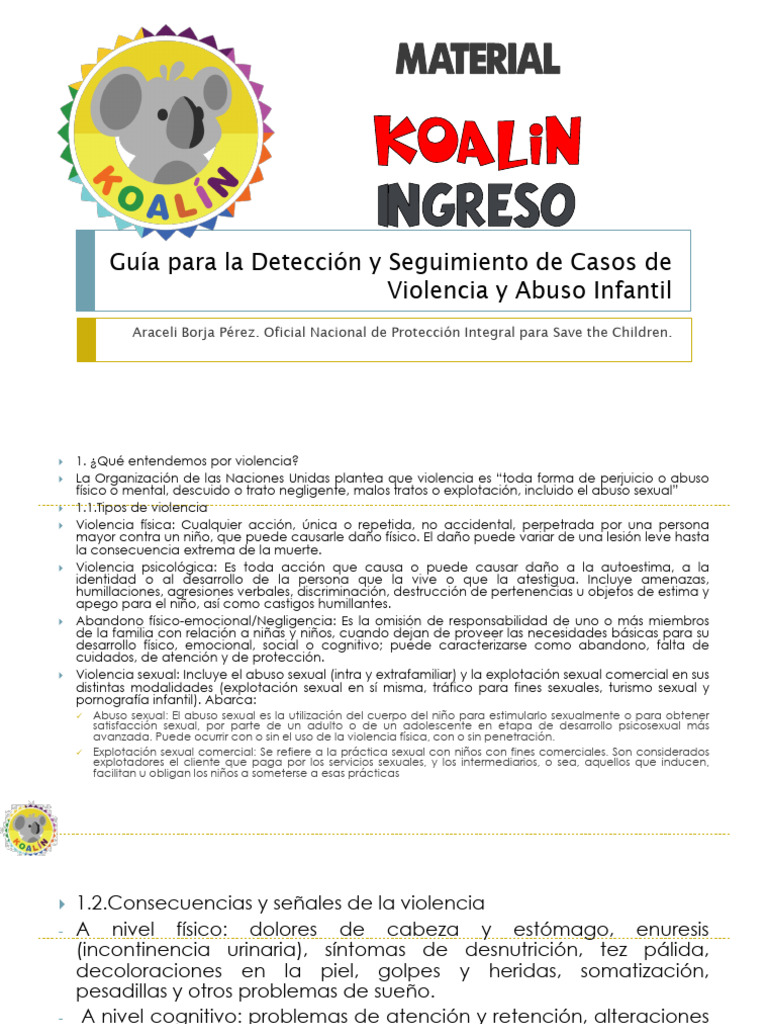 Gu°a para La Detecci N y Seguimiento de Casos. Borja | PDF | Abuso ...