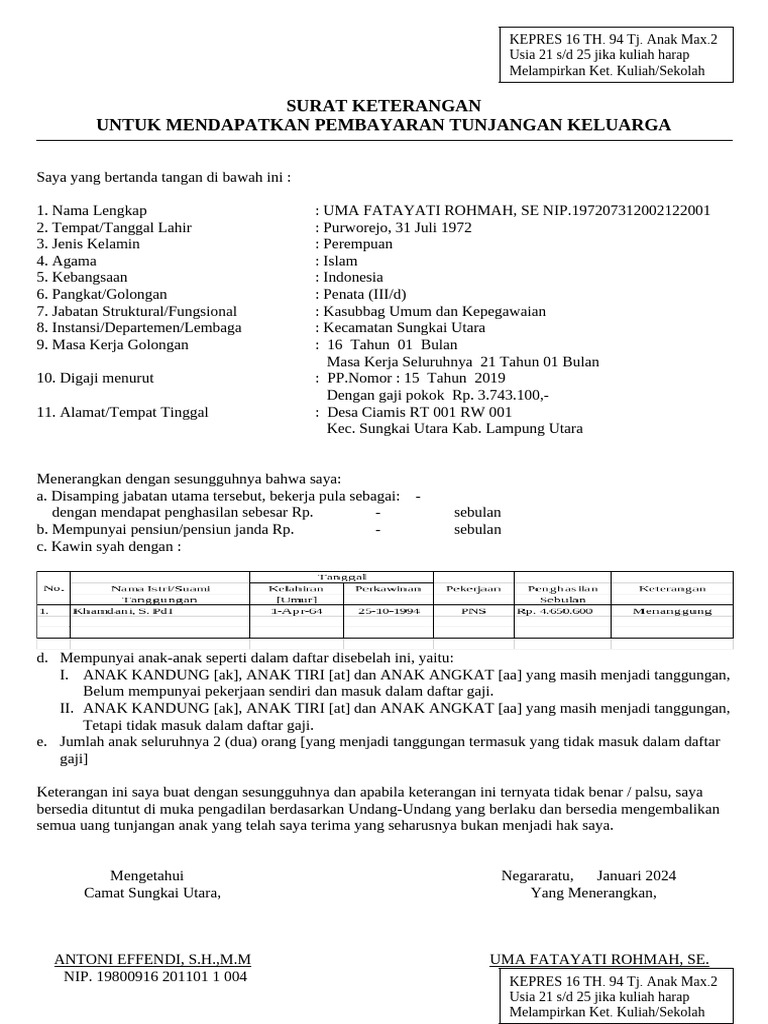 Blangko Kp.4 2024 | PDF