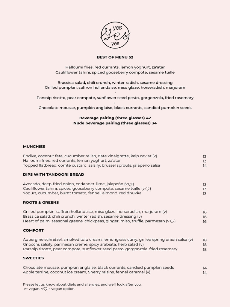 YesYesYes Menu 1 10 24 | PDF
