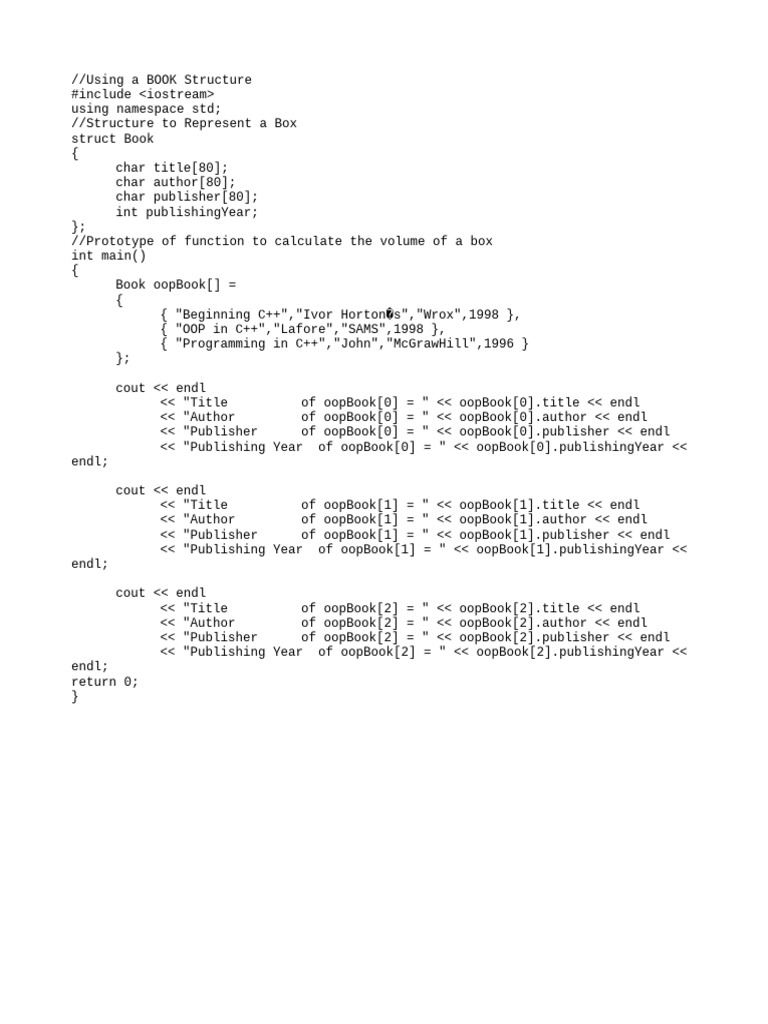Array of Structure | PDF