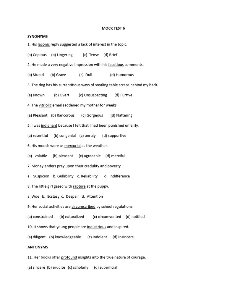 Gat (Mock 6) | PDF | Magnesium | Noun