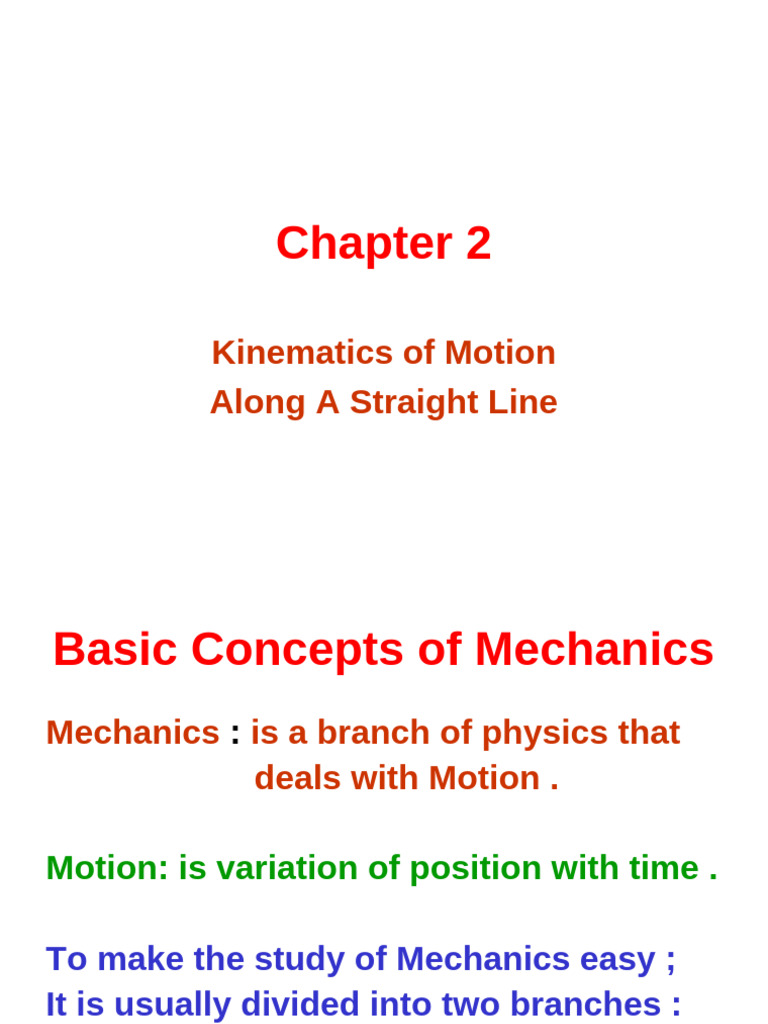 Chapter 2 New | PDF | Acceleration | Velocity