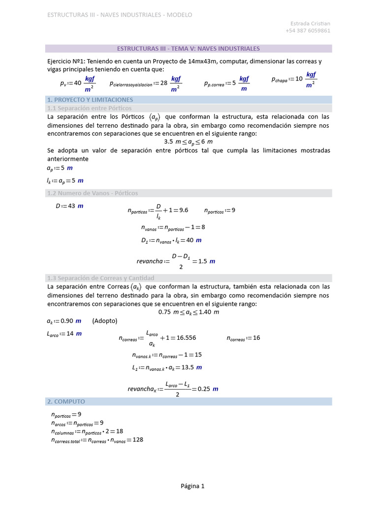 Ejemplo Modelo Parcial - Naves Industriales | PDF