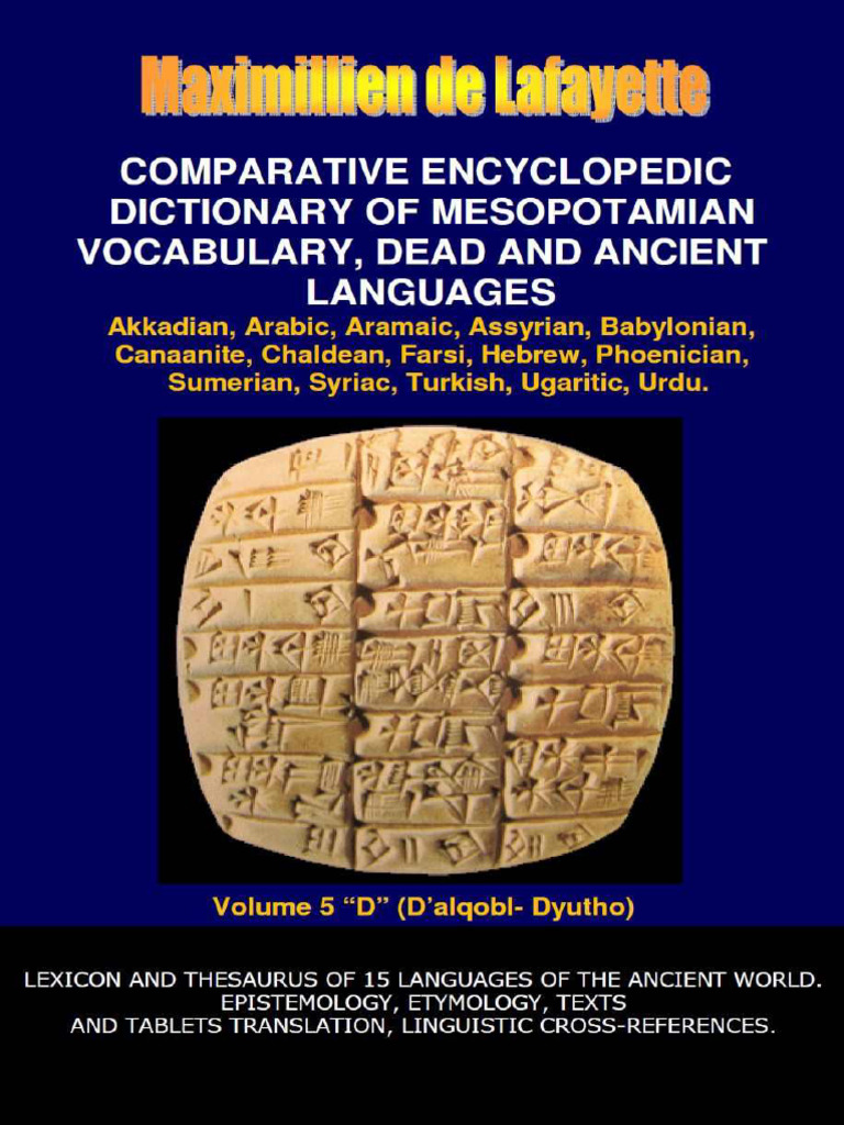 Comparative Encyclopedic Dictionary of Mesopotamian Vocabulary, Dead ...