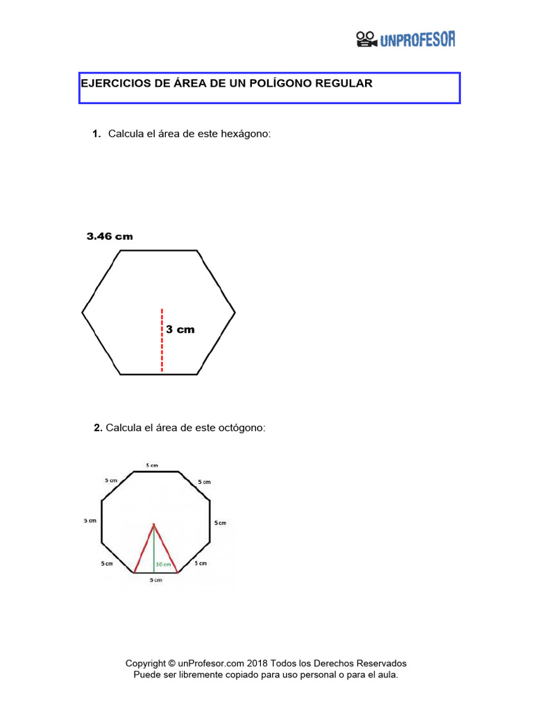 Ejercicio Area de Un Poligono Regular 2548 | PDF