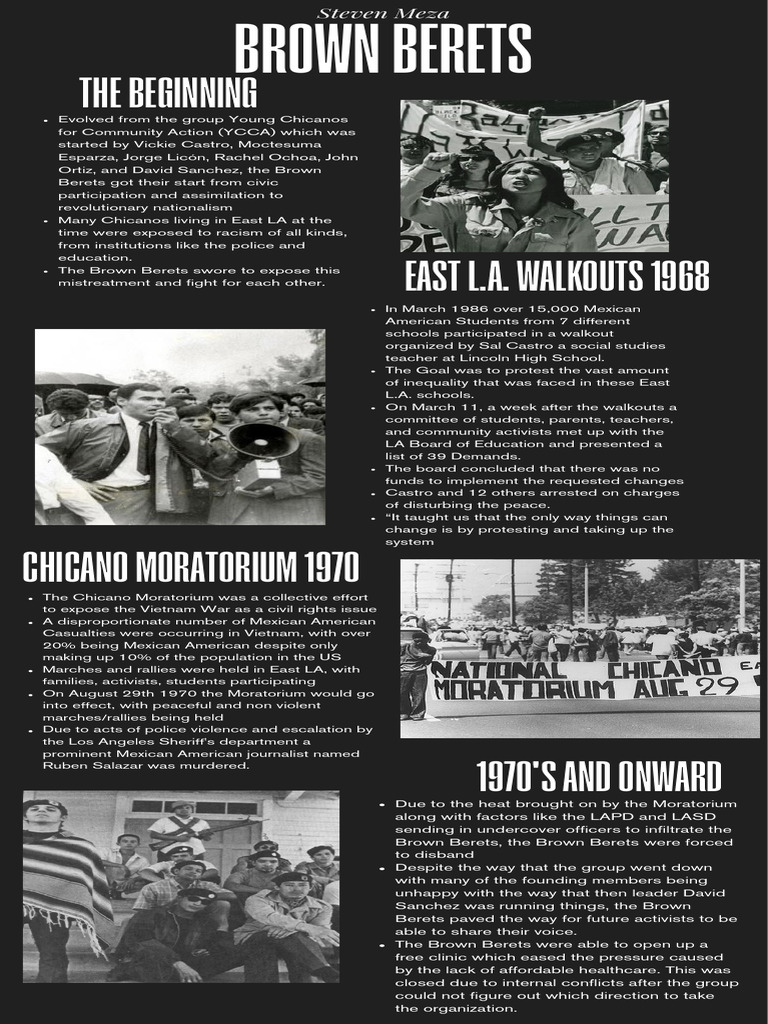 Brown Berets: Chicano Activism History | PDF | Chicano | Social Movements