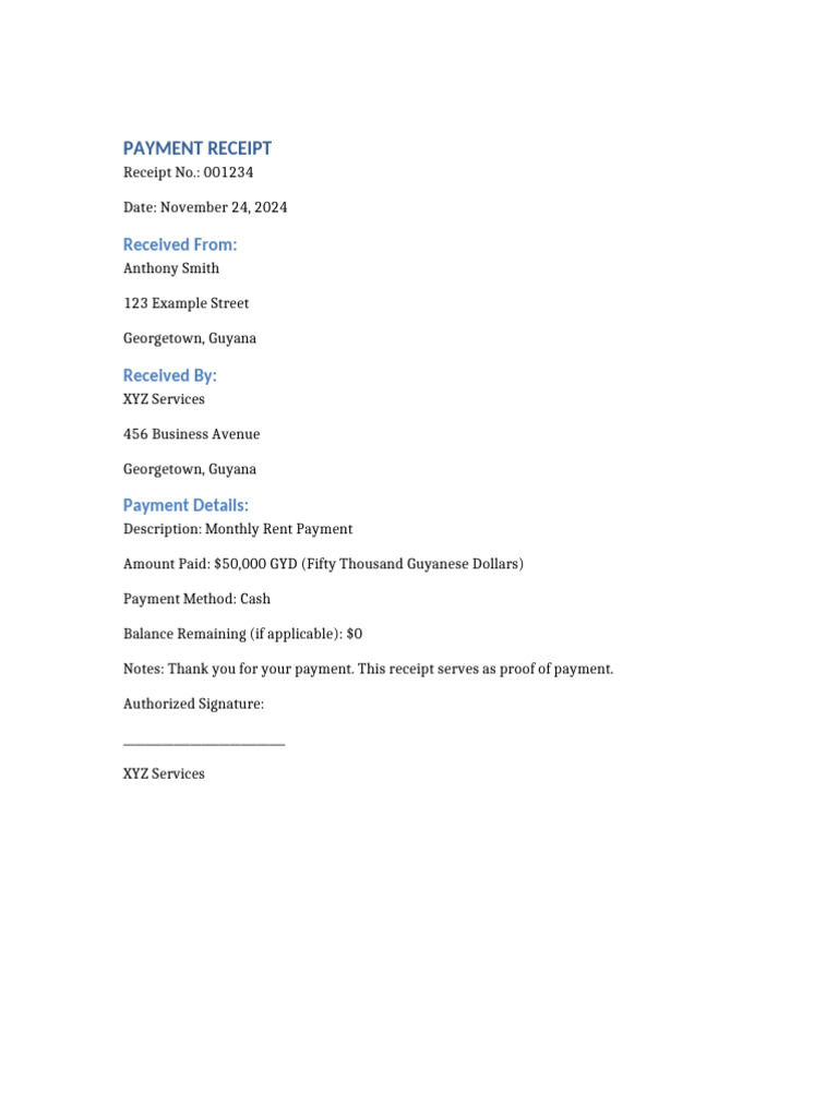 Payment Receipt | PDF