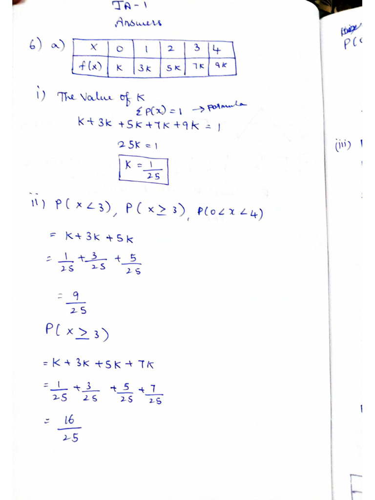 Maths(IA-1) answers | PDF
