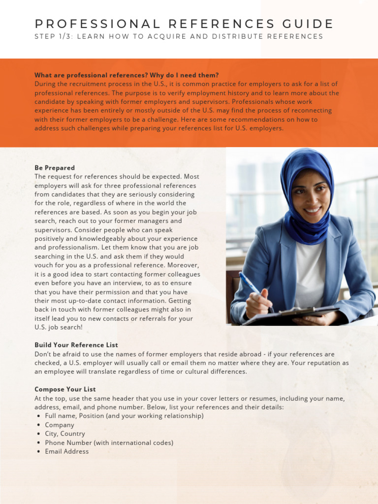 Professional References Guide | PDF