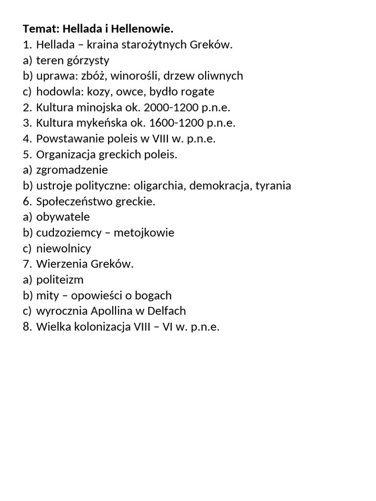 Hellada I Hellenowie. | PDF