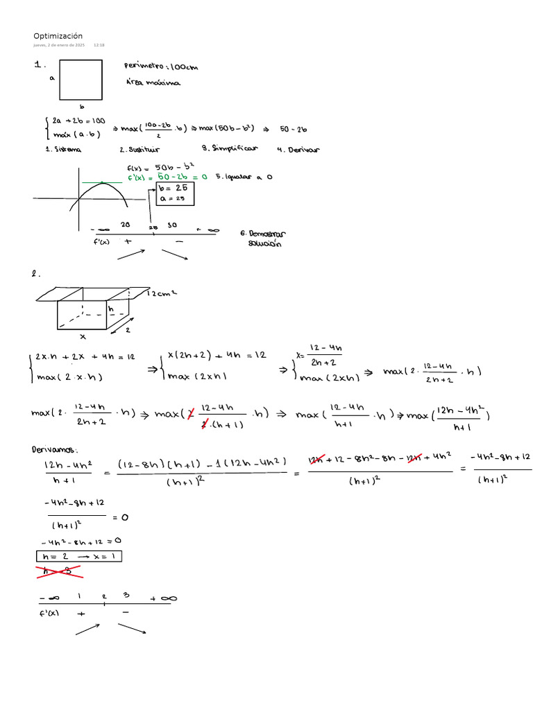 Matemáticas - Optimización 250105 144728 | PDF