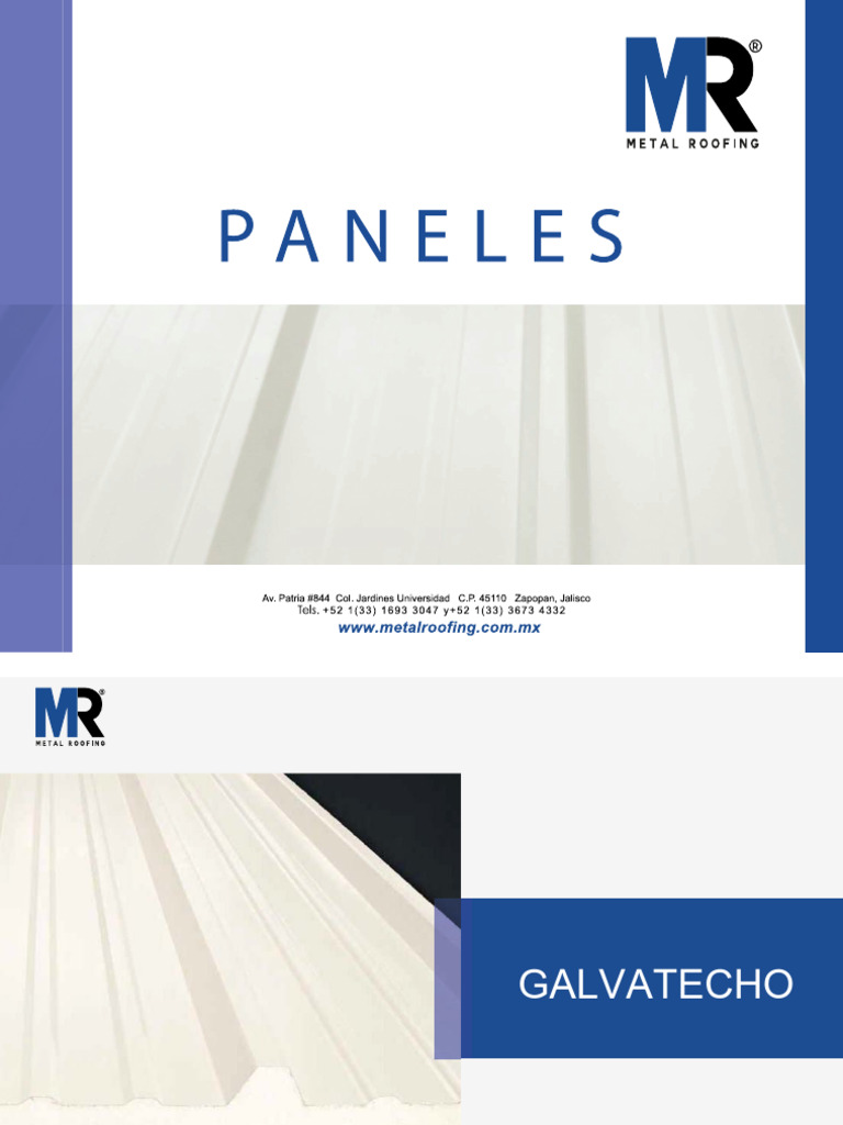 Catalogo Paneles Aislados METALROOFING | PDF | Aislamiento térmico | Aluminio