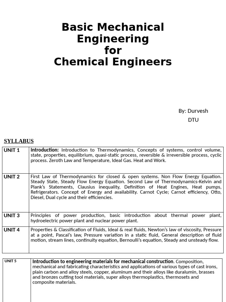 Basic Mechanical Engineering Overview | PDF | Heat | Thermodynamics
