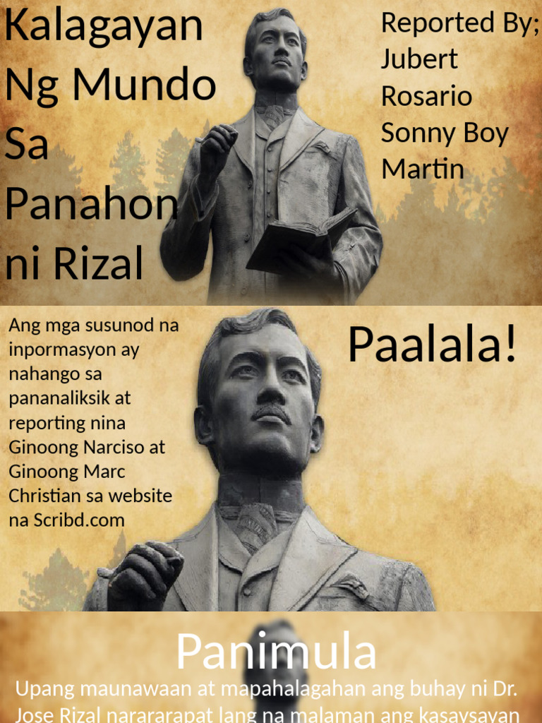 Kalagayan NG Mundo Sa Panahon Ni Rizal | PDF