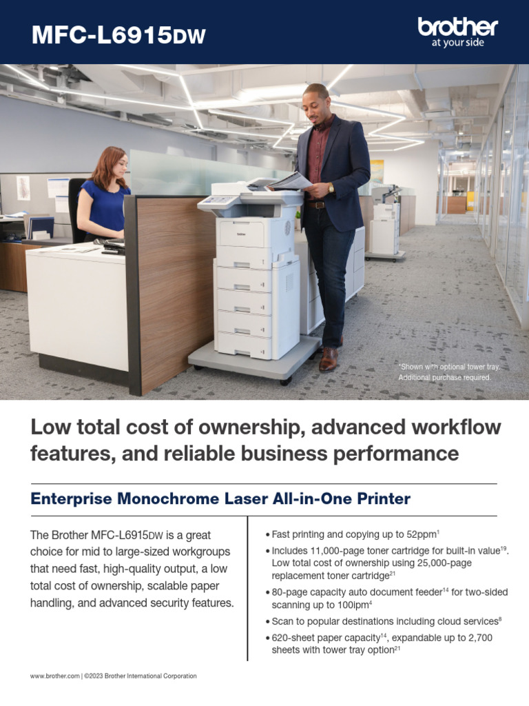 MFC-L6915DW 2pgbrochure | PDF | Printer (Computing) | Fax