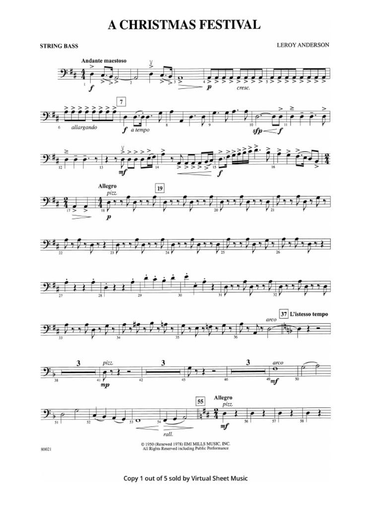 A Christmas Festival String Bass | PDF
