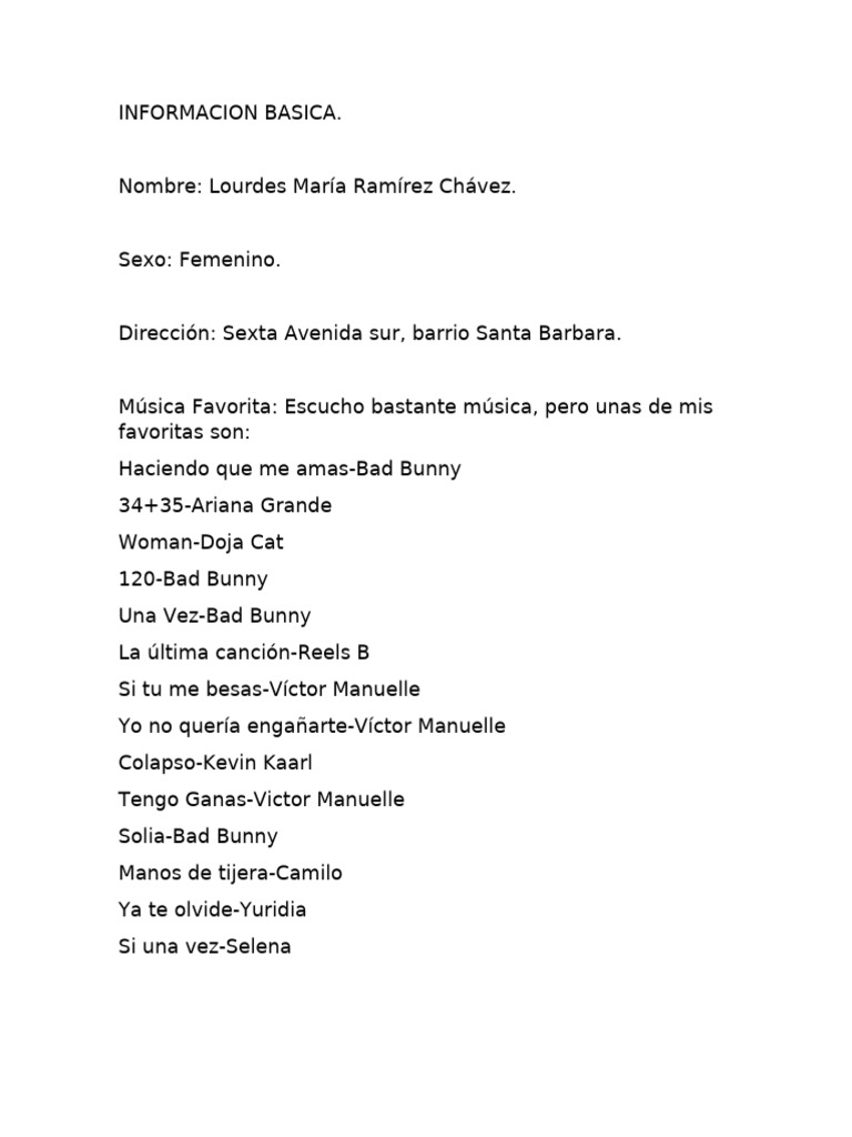 Informacion Basica | PDF