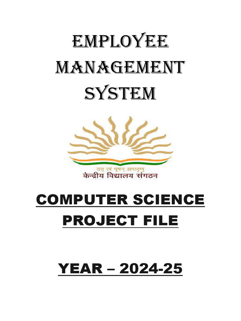 Employee Management System | PDF | Computing | Computer Data