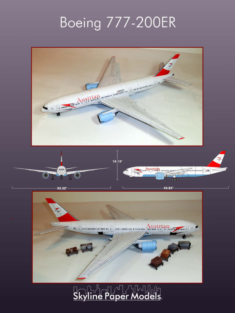 B777-200ER Austrian Airlines Model | PDF