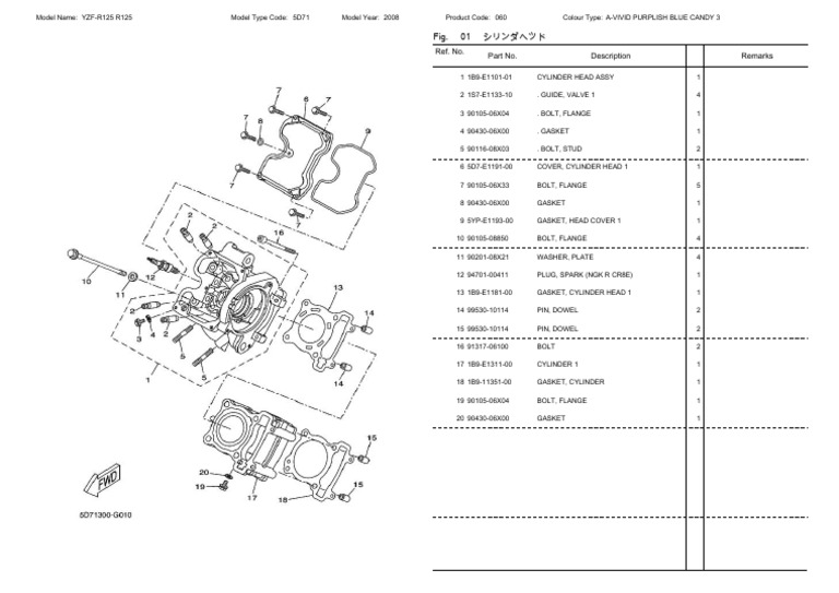 Yzf-R125 R125 Cylinder Head | PDF | Motores | Tecnología del motor