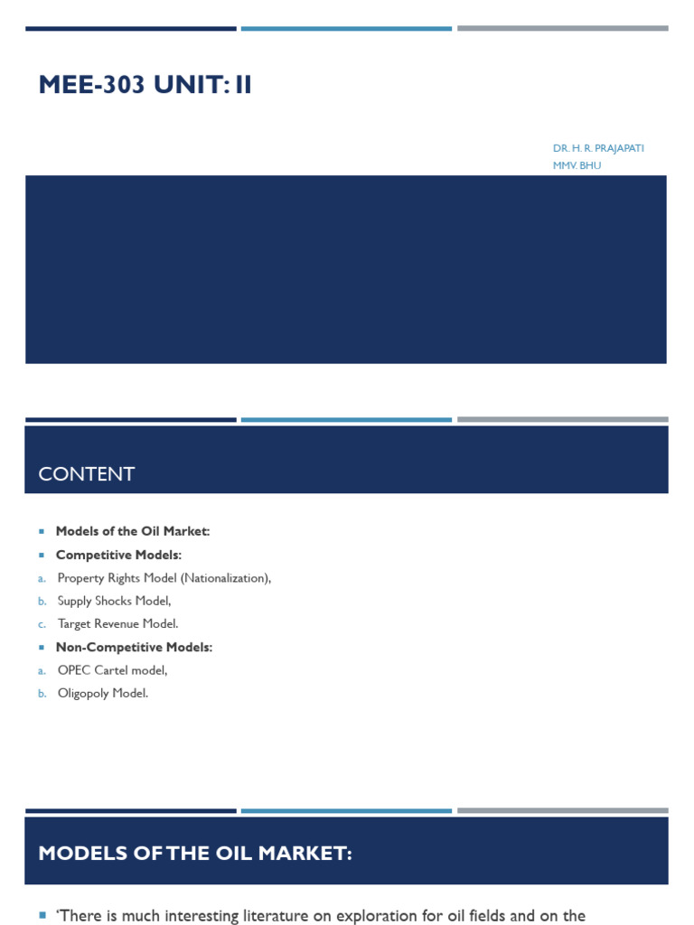 MEE-303 Unit-II Theorreticals Models | PDF | Economic Equilibrium | Supply And Demand
