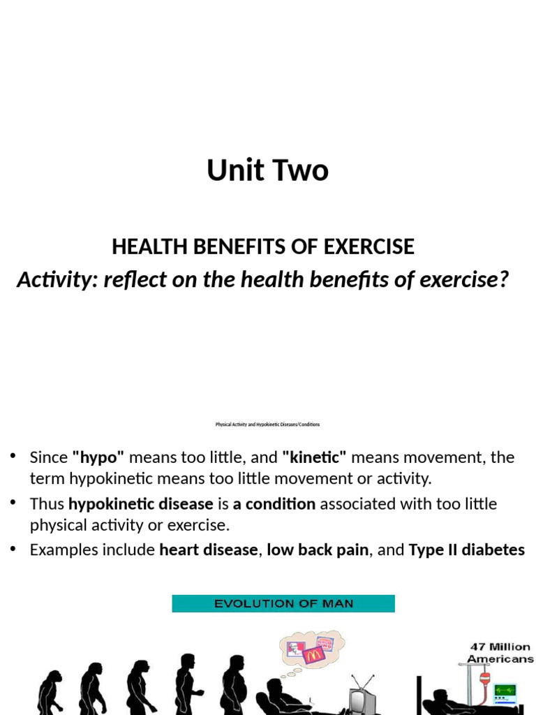 Unit 2 The Health Benefits of Physical Activity | PDF | Coronary Artery ...