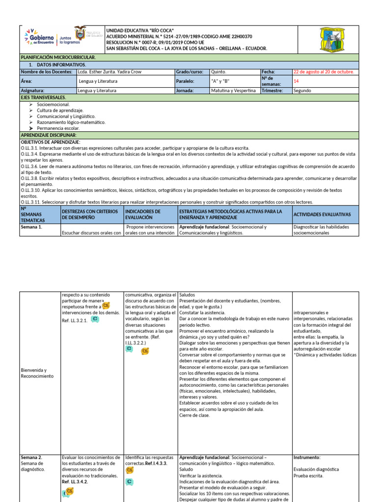 PLANIFICACION MATEMATICAS_5TO | PDF | Aprendizaje | Pensamiento
