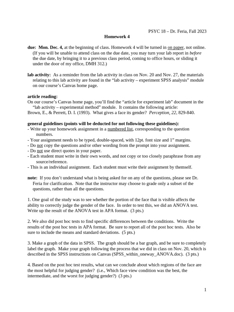 HW4 | PDF | Cognitive Science | Cognition