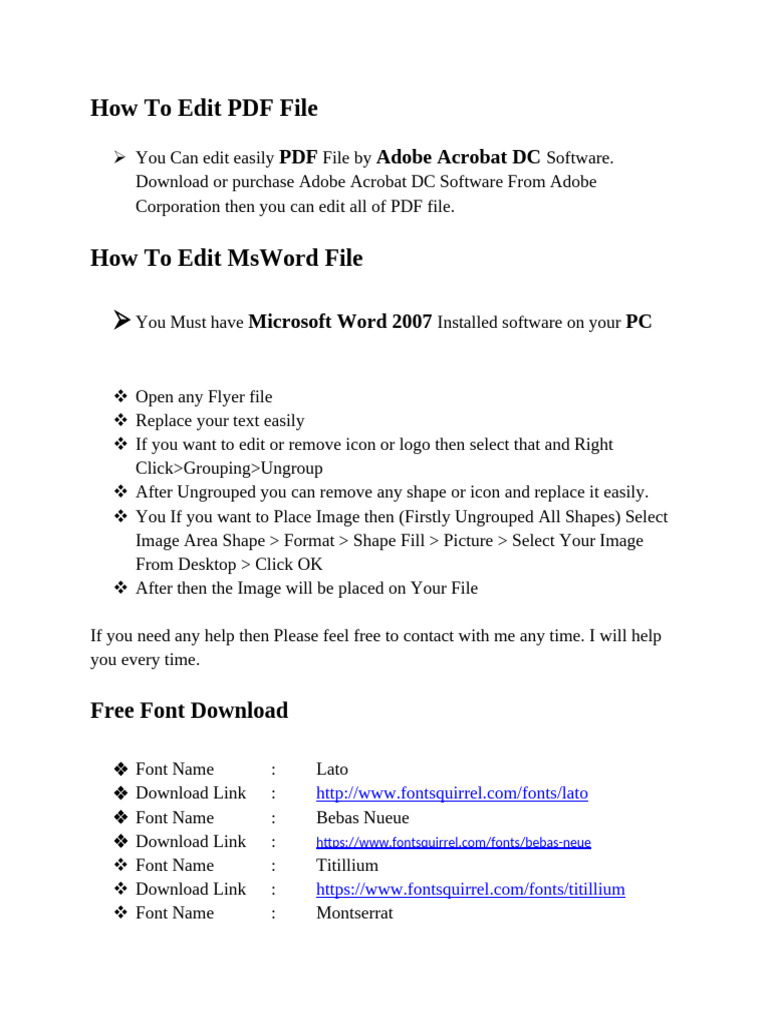 How To Edit PDF and MsWord File | PDF
