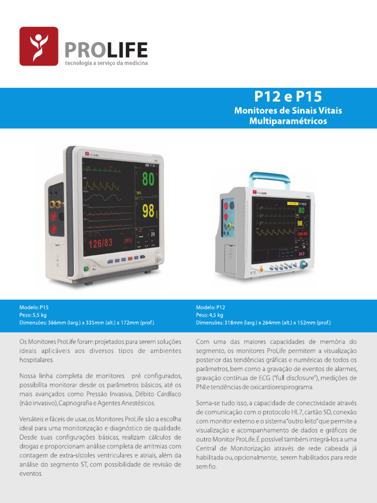 Catalogo Prolife Linha P | PDF | Física Aplicada e Interdisciplinar