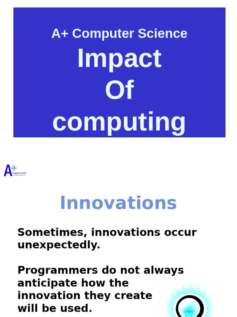 Impact of Computing Slides | PDF | Malware | Computer Virus