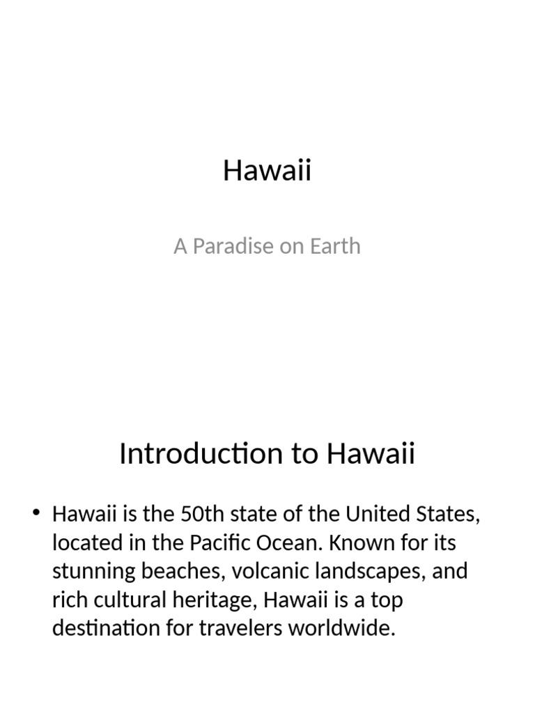 Hawaii Presentation | PDF