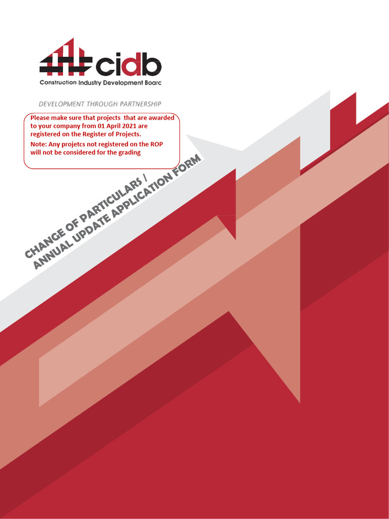Change of Particulars Updated May 2020 Version | PDF | Identity Document