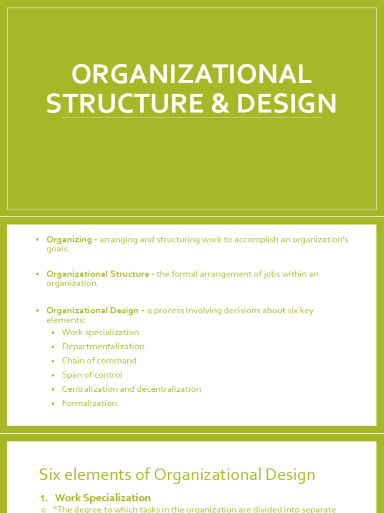 POM - Lecture 9 - Organizational Structure & Design | PDF | Organizational Structure | Business