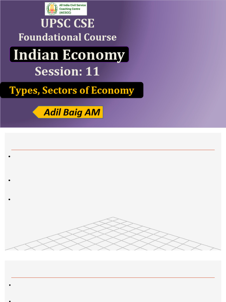 Session 11 Types & Sectors | PDF | Macroeconomics | Economics