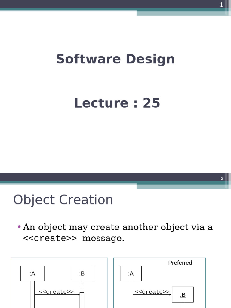 Object Creation and Destruction in UML | PDF | Control Flow | Unified ...