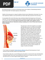 Protocolo Mastitis ABM 2022 | PDF | Breast Milk | Clinical Medicine